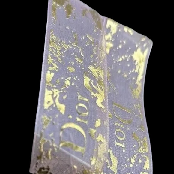 Dior | Party Supplies | Dior Paper Gift Bag White Gold Pink Logo Ribbon ...